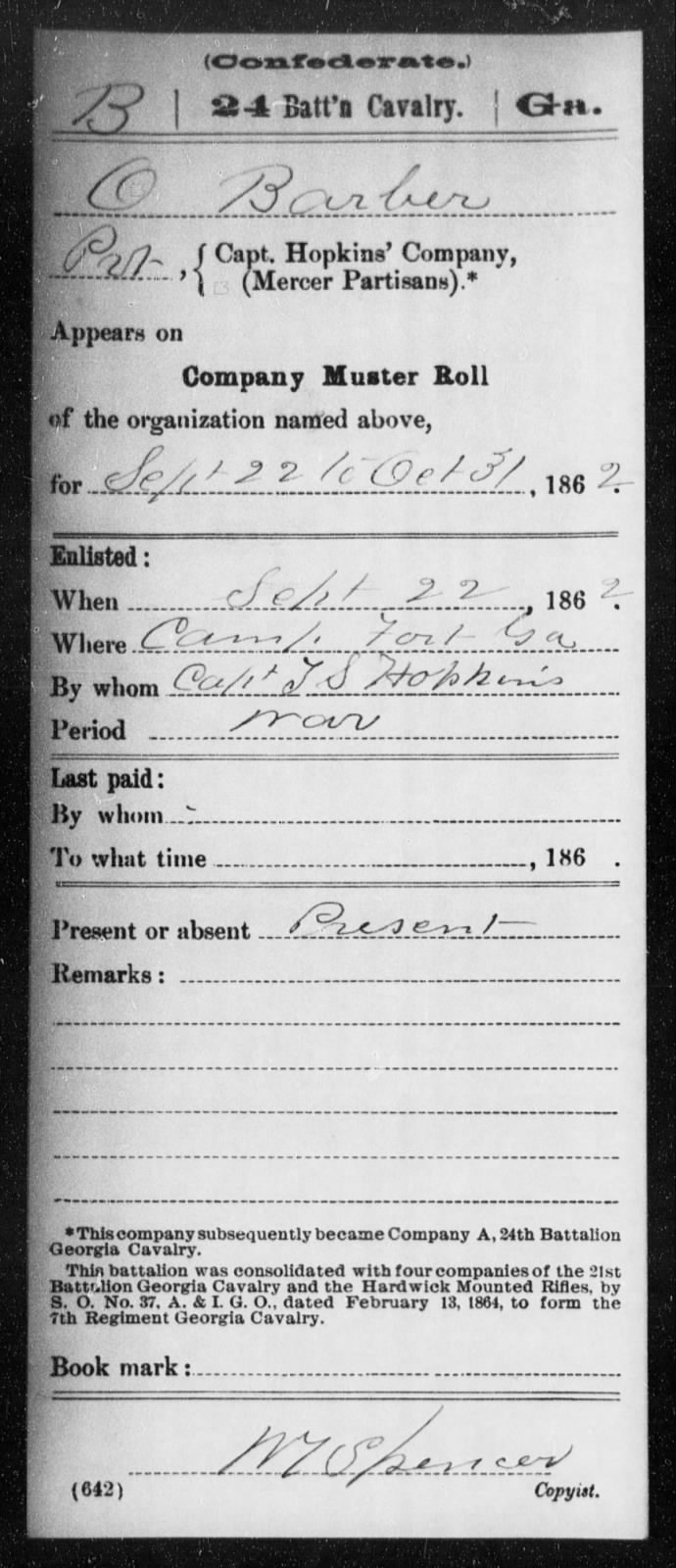 Henry Obediah Barber | The Solitary Historian